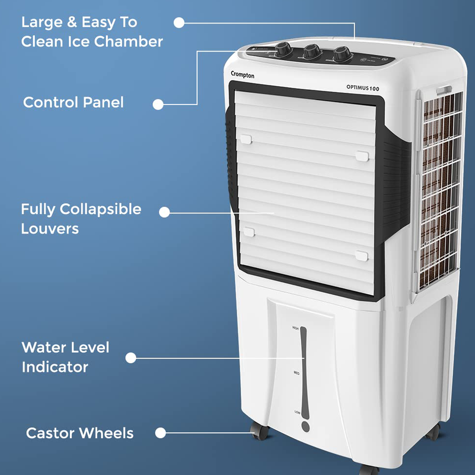 Buy Crompton Optimus 100 Litres Desert Air Cooler Honeycomb Pads Acgc